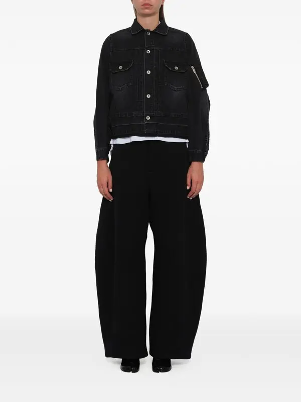 Sacai Denim And Nylon Blouson Jacket