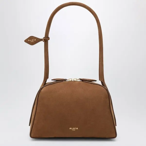 Alaïa Small Le Bouledogue Bag In Light Nubuck - Brown