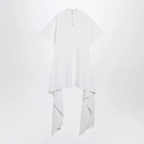 Alaïa Asymmetric Cotton Jersey T-shirt - White