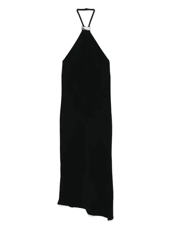 Attico Halterneck Midi Dress - Black