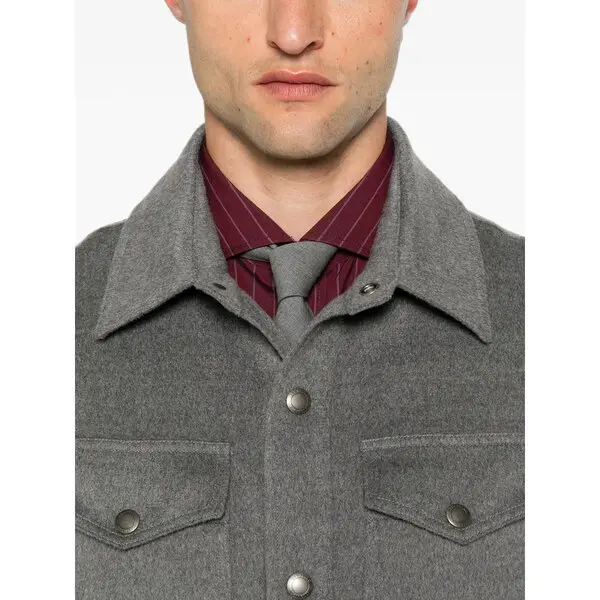 Brunello Cucinelli Grey Jackets Shirt Jackets