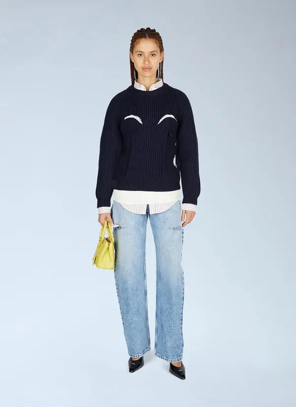 MAISON MARGIELA Cotton Ripped Denim Jeans - Blue