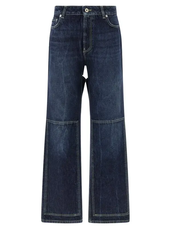 JEAN PAUL GAULTIER Cut-out Wide Leg Jeans - Blue