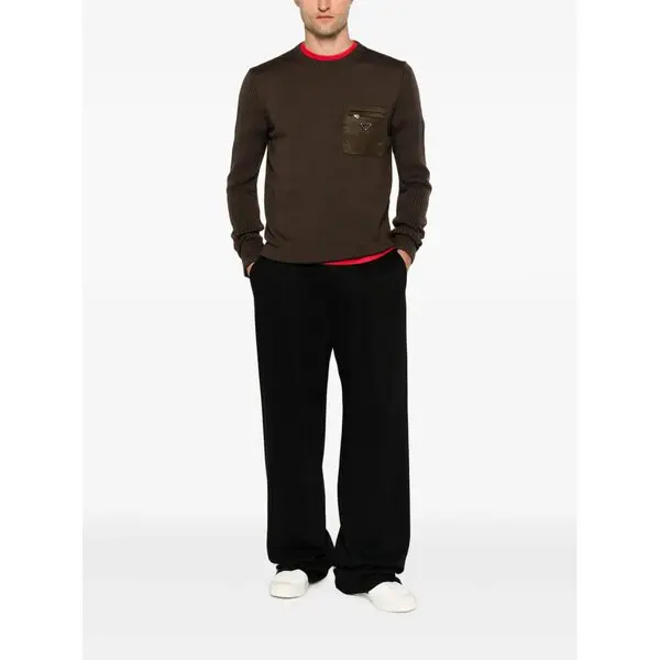 Prada Virgin Wool Crew Neck Jumper