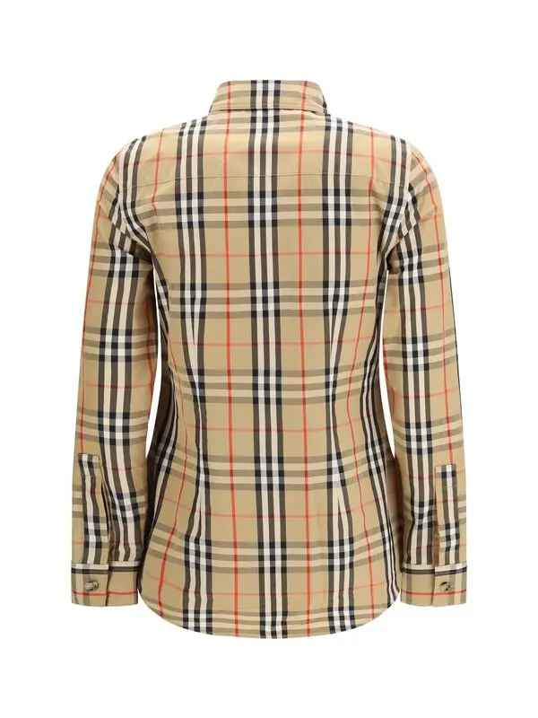 Burberry Stretch Cotton Check Shirt