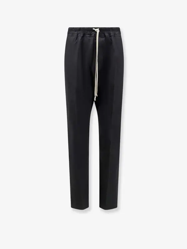 Rick Owens Cotton Trousers - Black