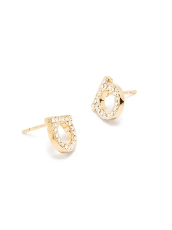 FERRAGAMO Gancini Crystal Earrings