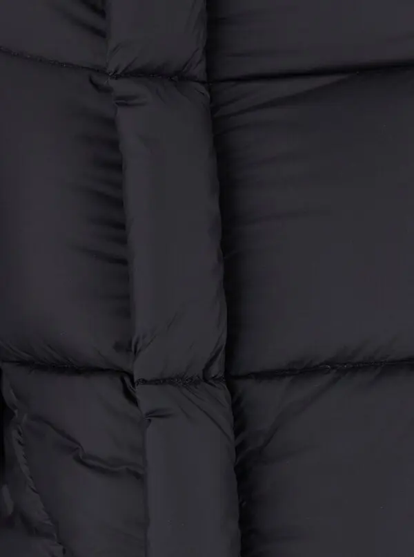 Rick Owens Naska Duvet Down Jacket With High Collar And Long Sleeves In Black Tech Fabric - Multicolor