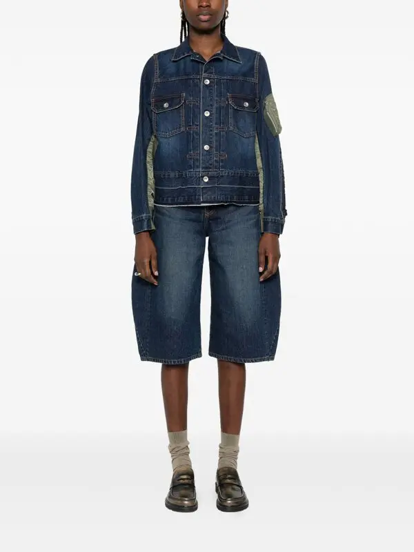 Sacai Denim And Nylon Blouson Jacket