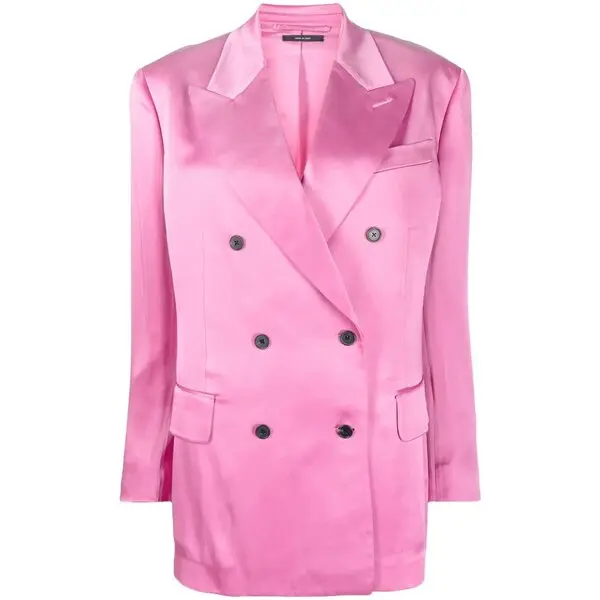 TOM FORD Double-breasted Peak Lapel Blazer - Pink