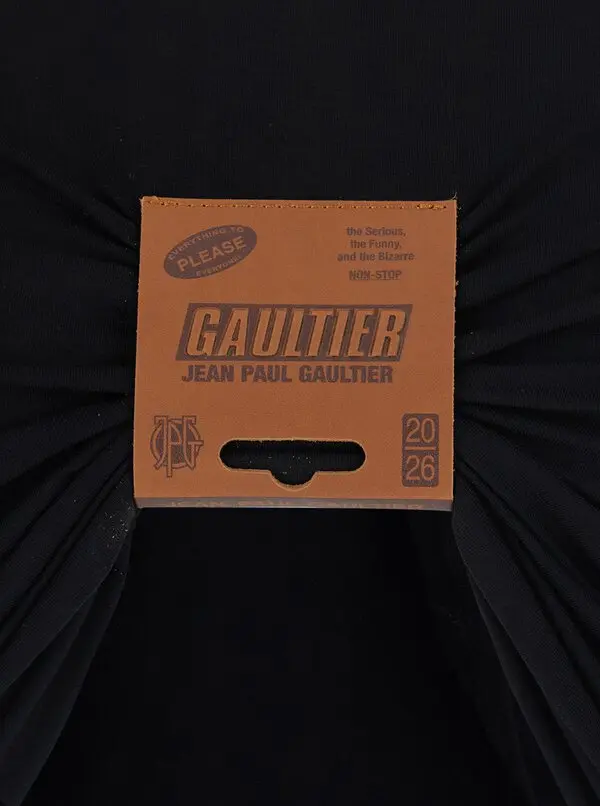 JEAN PAUL GAULTIER Long Sleeve Top With Leather Detail - Multicolor