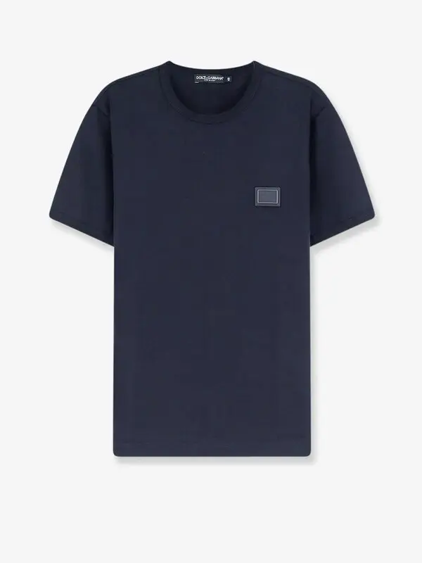 Dolce & Gabbana Cotton T-shirt With Iconic Detail - Multicolor