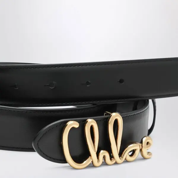 Chloé Calfskin Leather Belt - Black