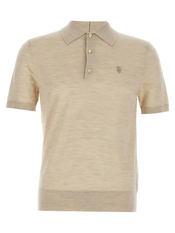 Burberry Wool Polo Shirt - Cream