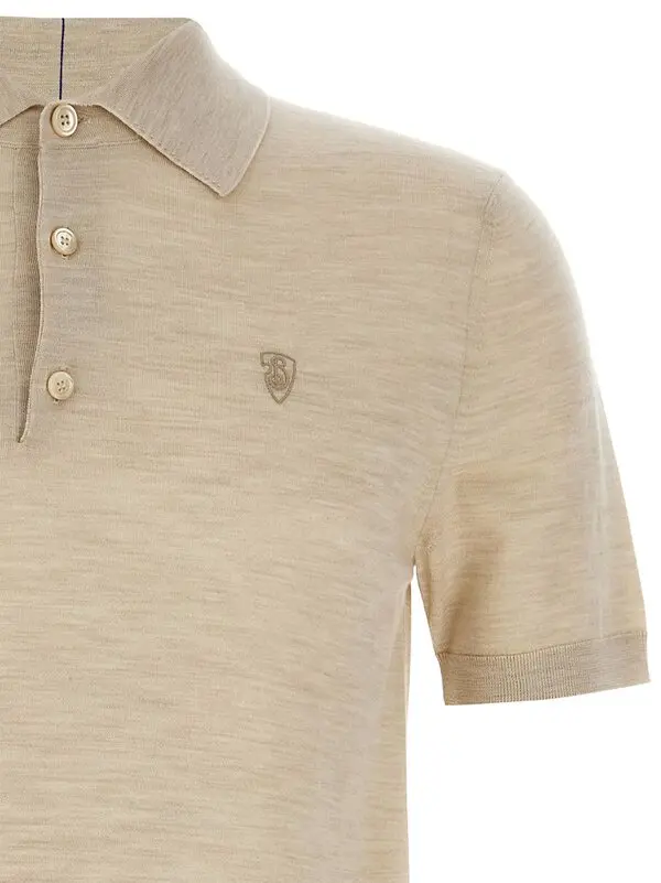 Burberry Wool Polo Shirt - Cream
