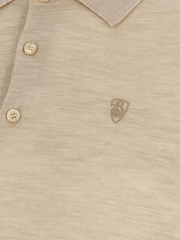 Burberry Wool Polo Shirt - Cream