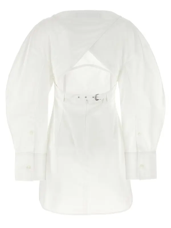 Jacquemus La Robe Chemise Casaco Cotton Poplin Dress - White
