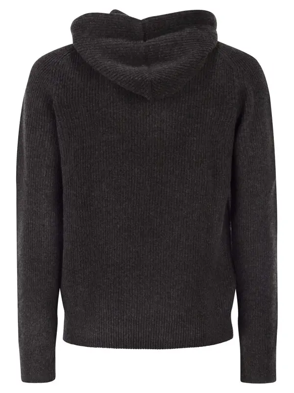 Tagliatore Hunter Maglia A Coste Con Cappuccio