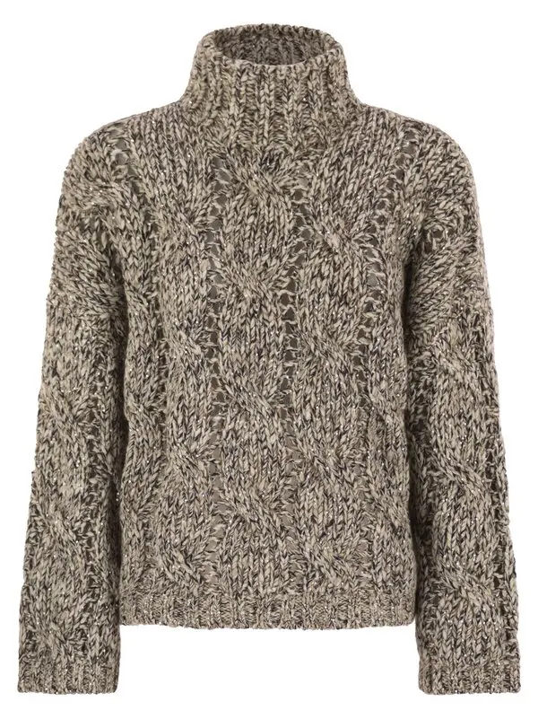 Brunello Cucinelli Soft Wool Cashmere Mohair Sweater - Cream