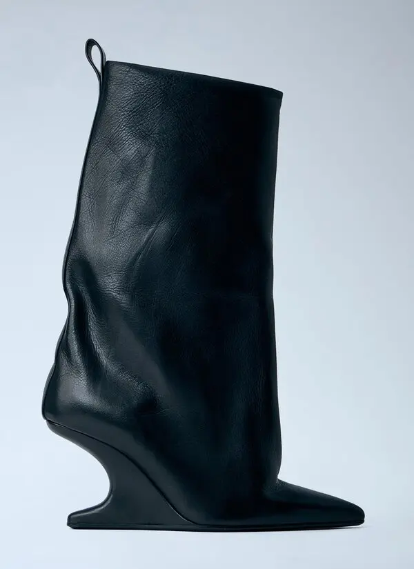 Rick Owens Cantilever 8 Sharp Flared Boots - Black