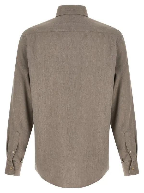 Brunello Cucinelli Herringbone Shirt - Gray
