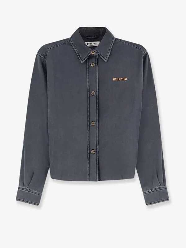 Miu Miu Grey Light Denim Shirt