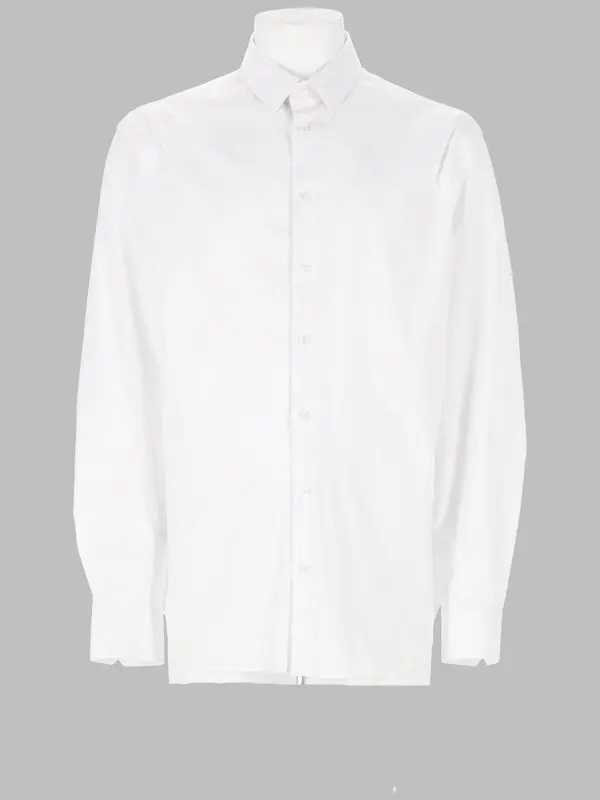 Giorgio Armani Camicia Slim Fit In Popeline Di Cotone