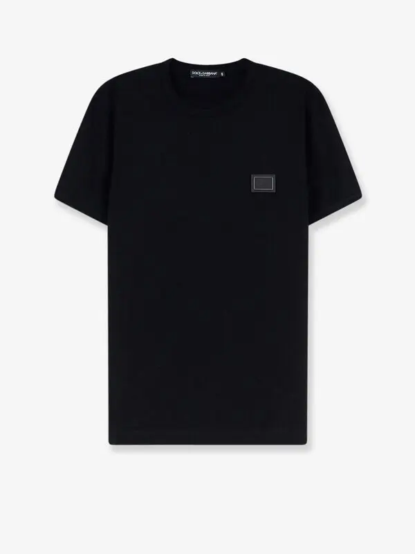 Dolce & Gabbana Cotton T-shirt With Iconic Detail - Multicolor