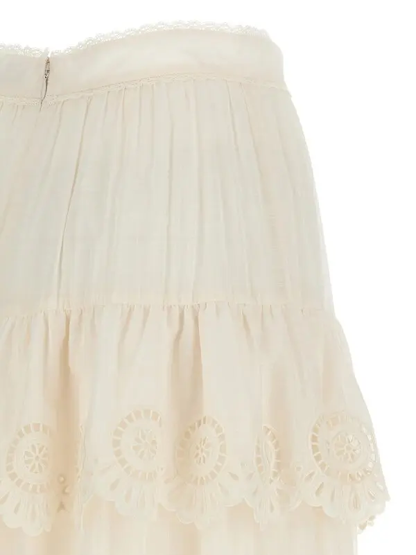 Zimmermann Lucky Maxi Skirt - White
