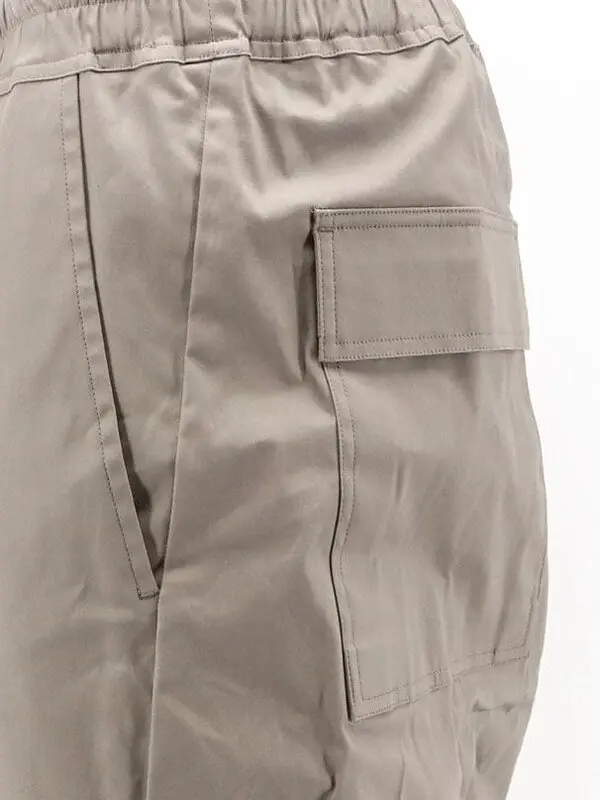Rick Owens Cotton Drawstring Trousers - Gray