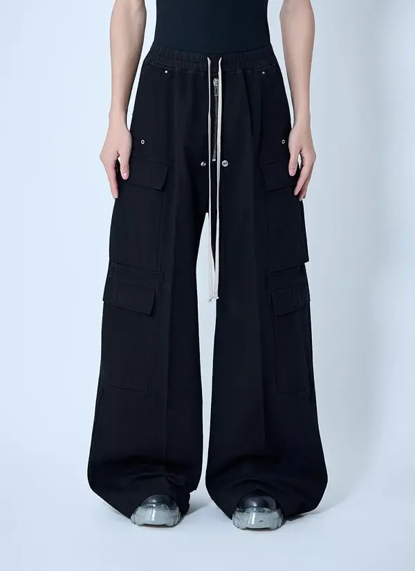 Rick Owens Double Cargo Jumbo Belas Pants - Black