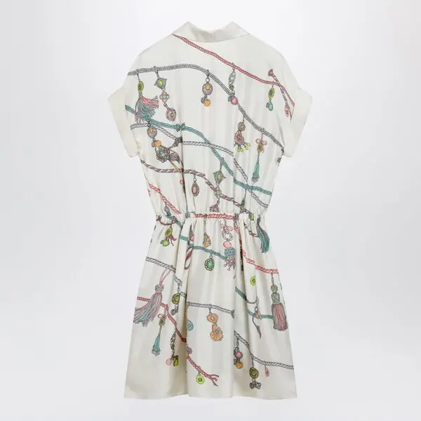 Versace Printed Silk Twill Mini Shirt Dress - Multicolor