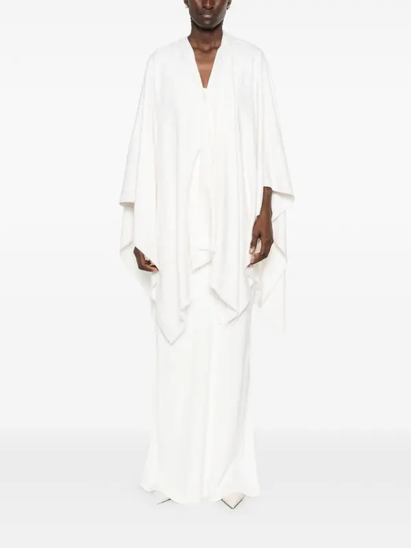 Fendi Ff Wool And Silk Poncho