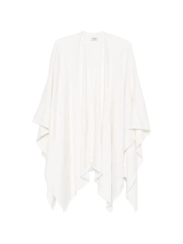 Fendi Ff Wool And Silk Poncho - Multicolor