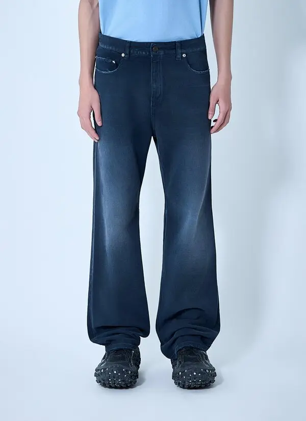 Balenciaga Curved Knee Pants - Blue