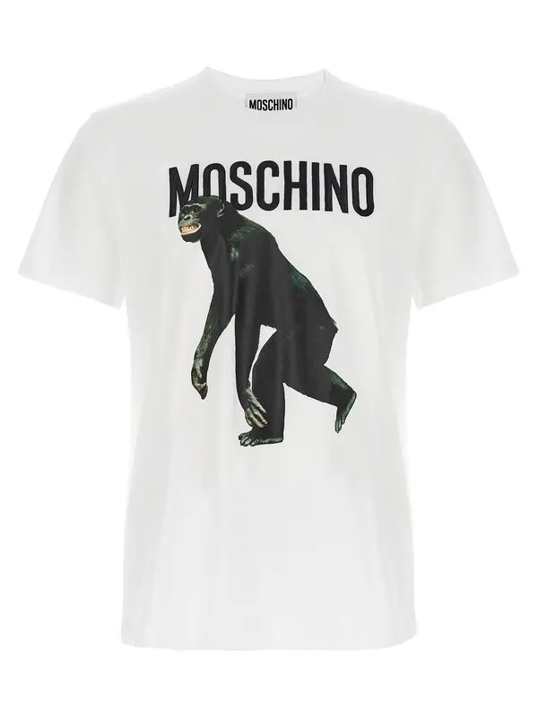 Moschino Logo Embroidery T-shirt - White