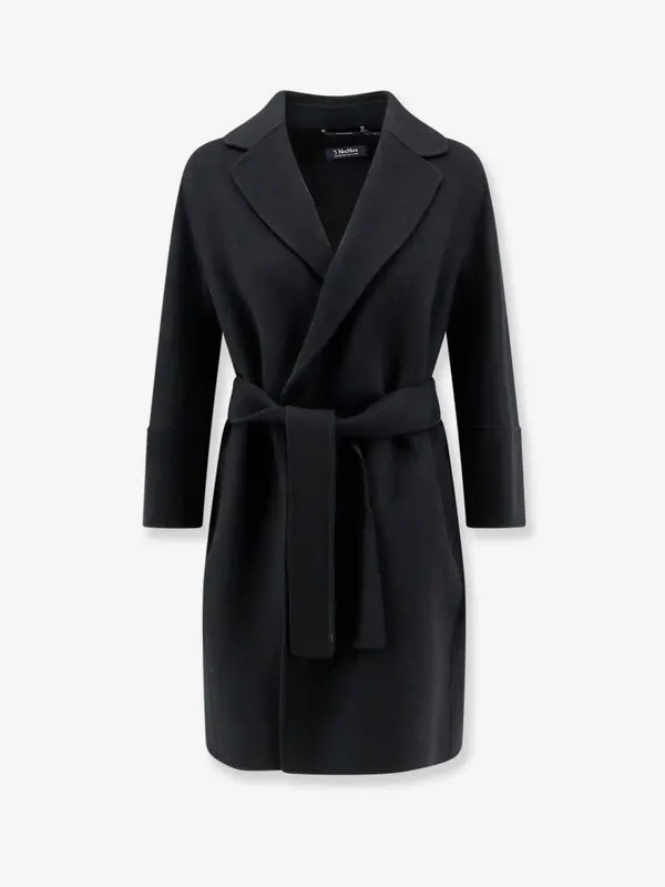 Max Mara Arona Virgin Wool Coat - Black