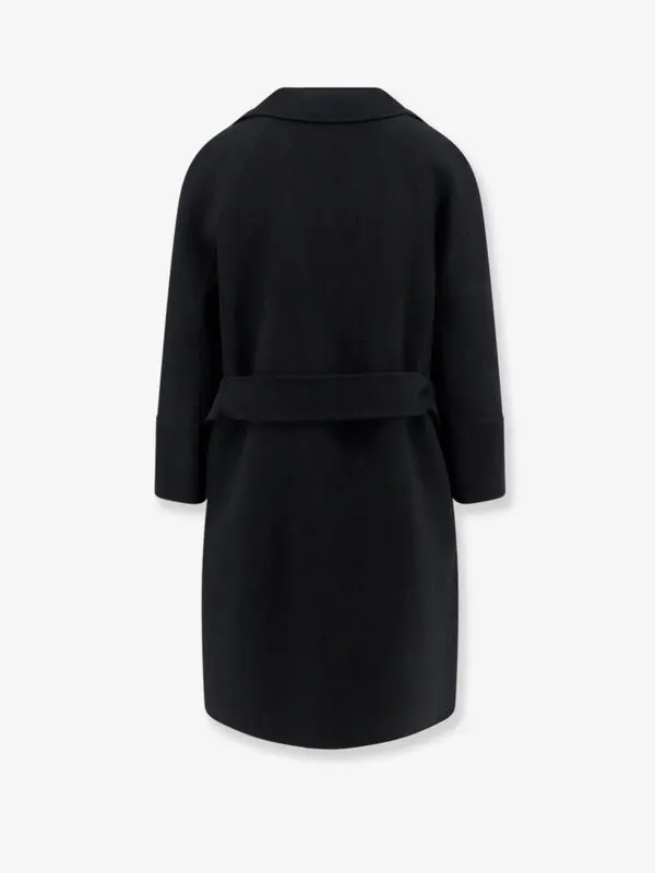 Max Mara Arona Virgin Wool Coat - Black