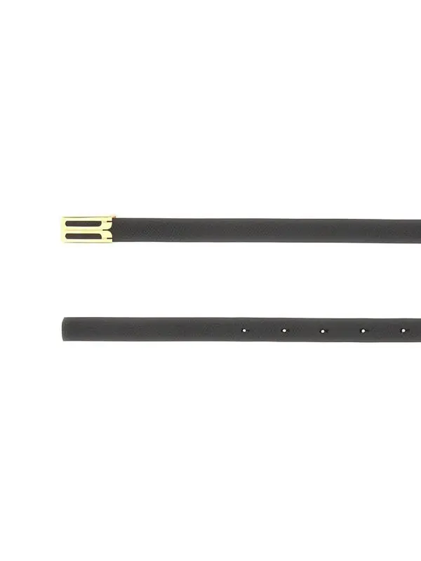 Victoria Beckham Dorian Leather Belt - Black