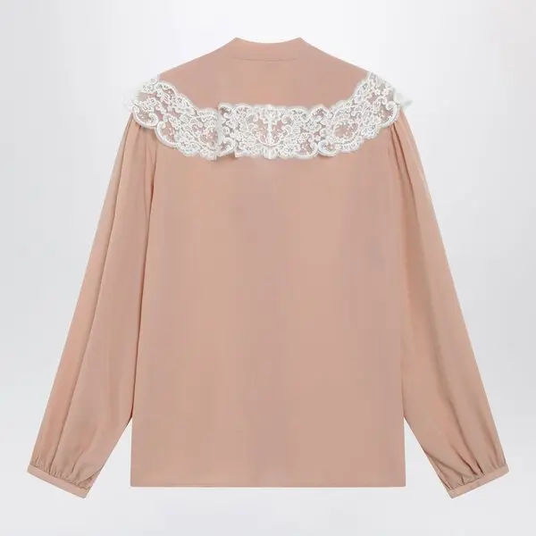 Chloé Silk And Lace Shirt - Pink