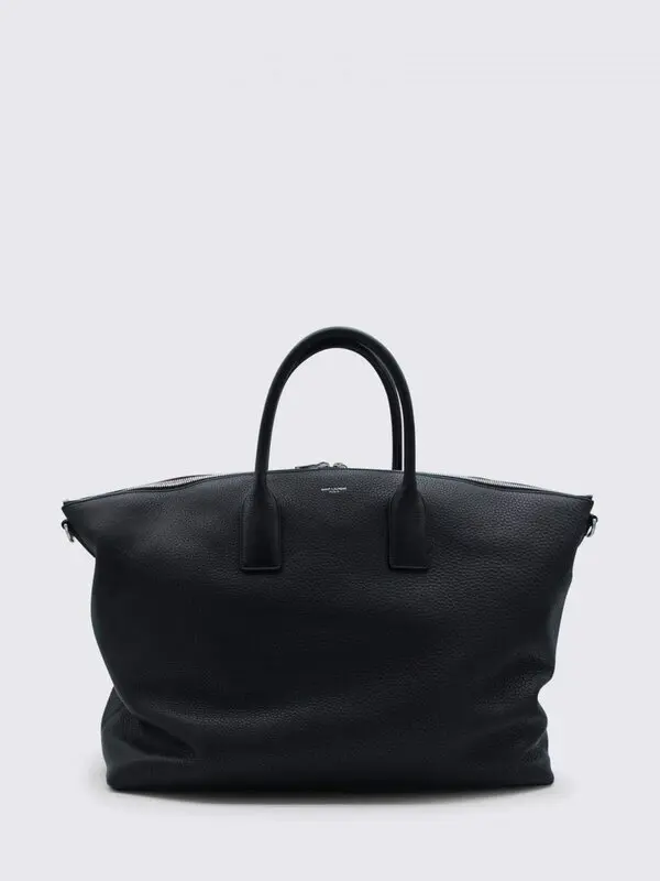 Saint Laurent Grained Leather Duffle Bag - Black
