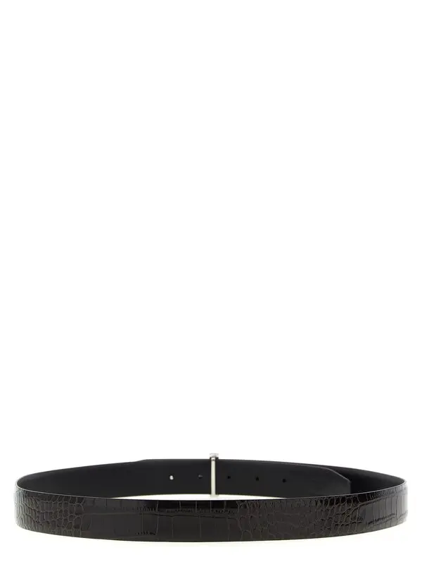 TOM FORD Reversible Crocodile Leather Belt
