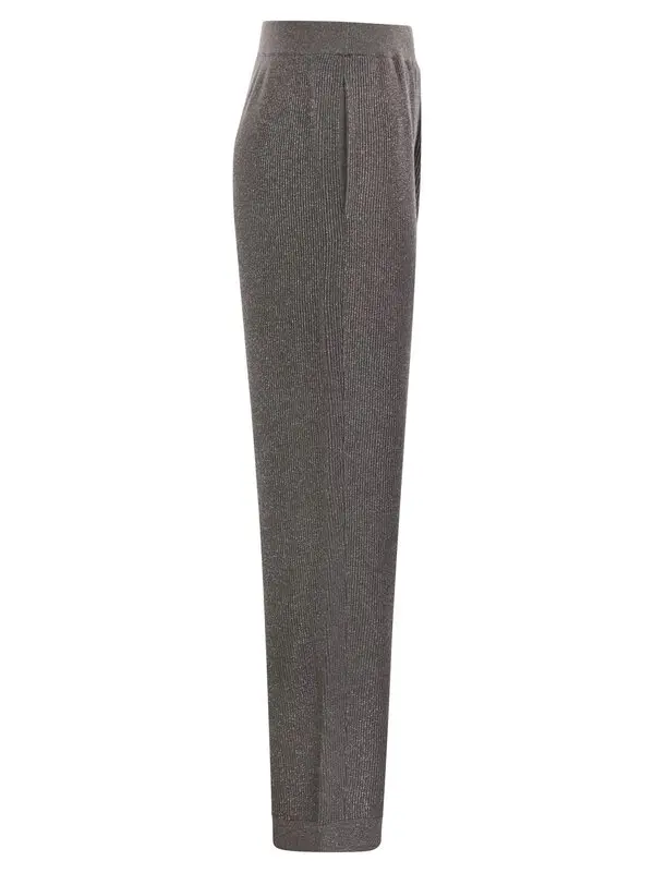 Brunello Cucinelli English Rib Cotton And Viscose Pants