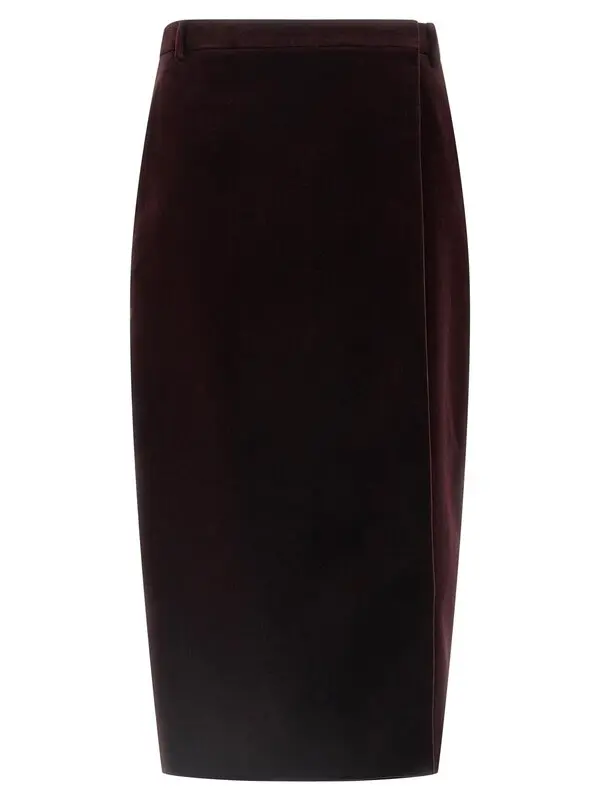 Saint Laurent Velvet Skirt - Multicolor
