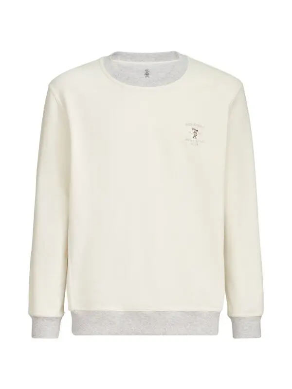 Brunello Cucinelli Logo Cotton Sweatshirt