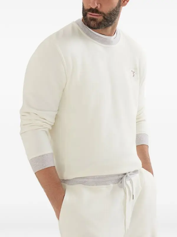 Brunello Cucinelli Logo Cotton Sweatshirt