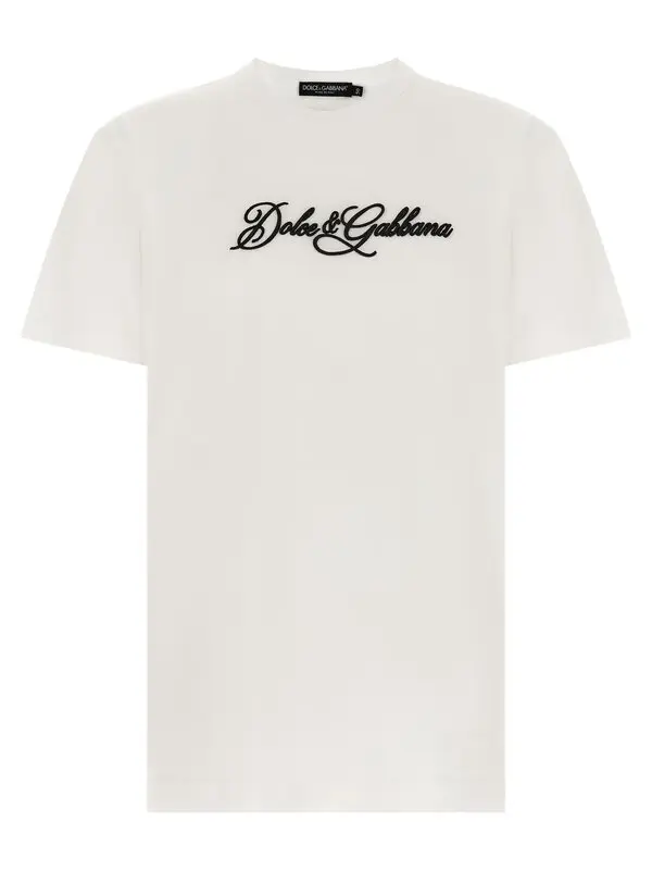 Dolce & Gabbana Logo Embroidery T-shirt - White