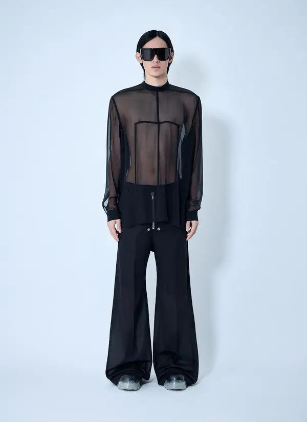 Rick Owens Sheer Panel Shirt