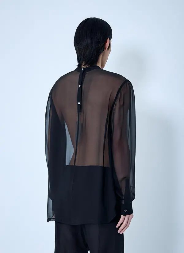 Rick Owens Sheer Panel Shirt