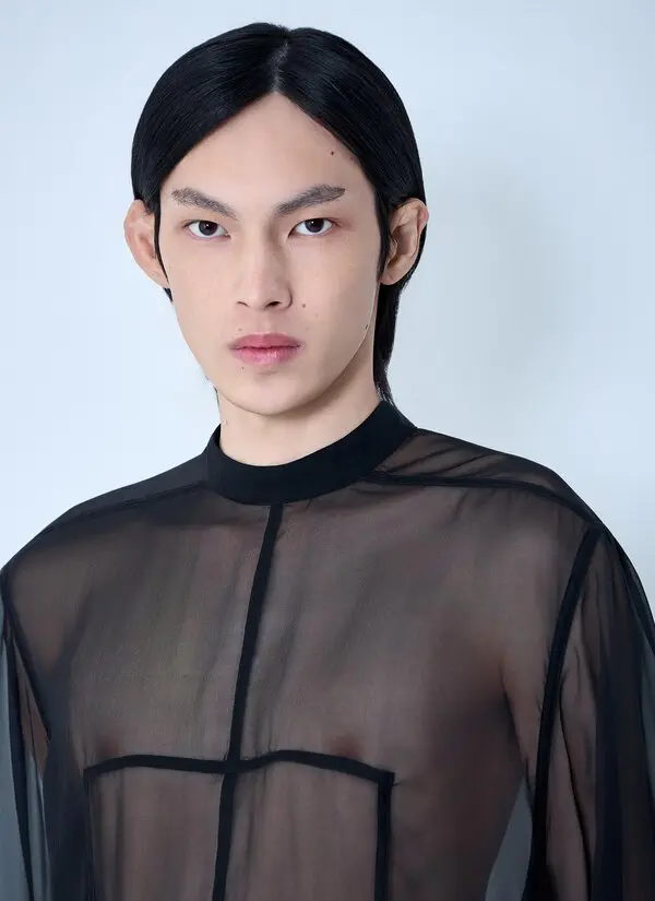 Rick Owens Sheer Panel Shirt